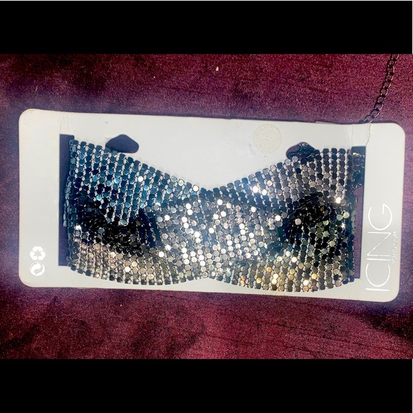 Icing | Jewelry | Nwt Chainmail Meshgunmetal Bronze Choker | Poshmark